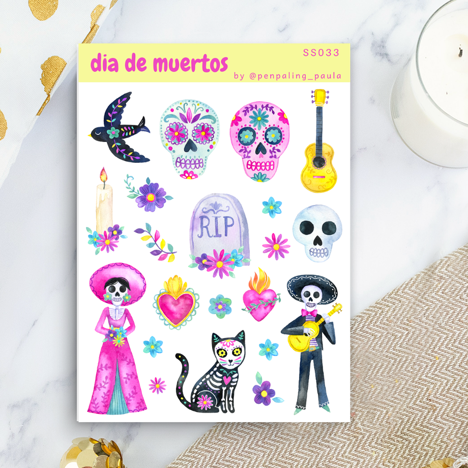 Dia de Muertos - Sticker Sheet – @penpaling_paula