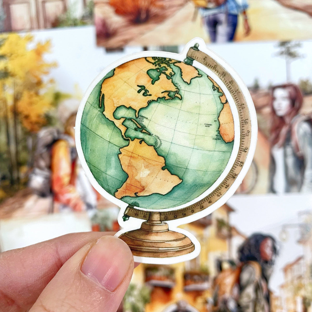 World Globe - Vinyl Sticker – @penpaling_paula