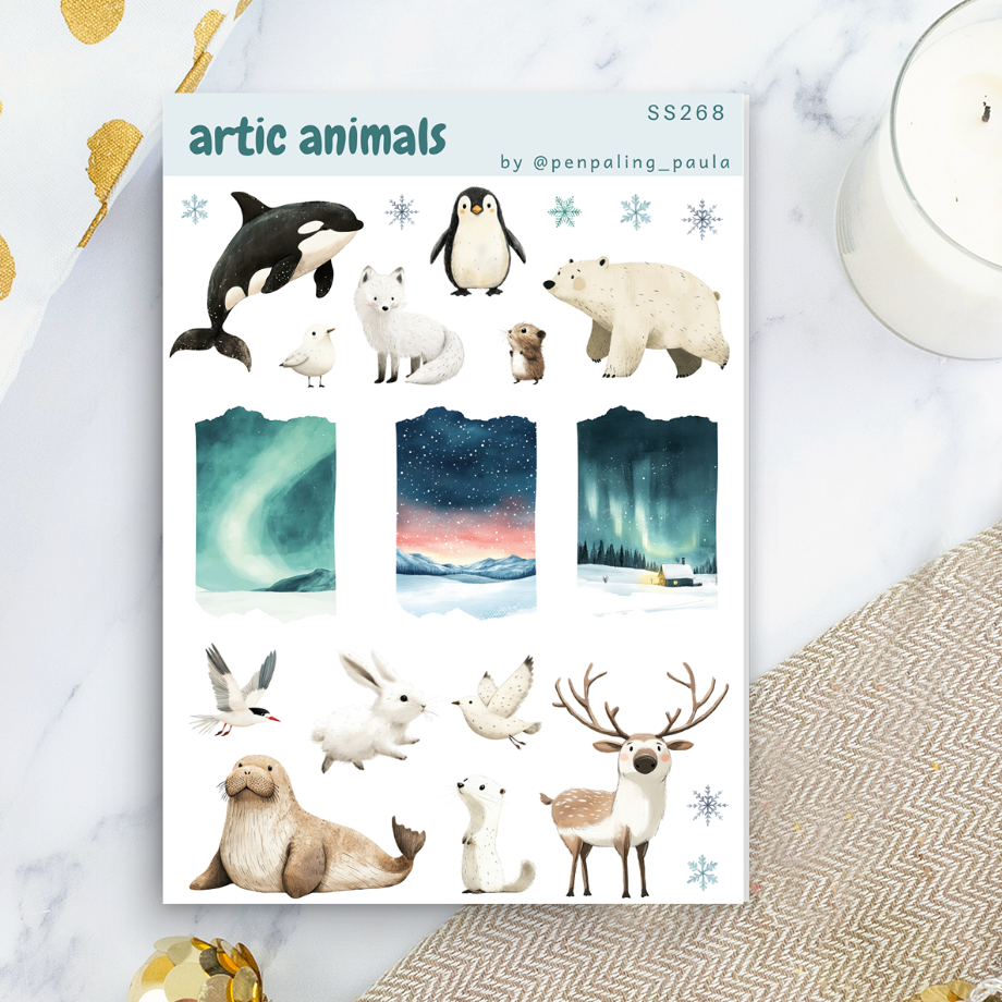 Artic Animals - Sticker Sheet – @penpaling_paula