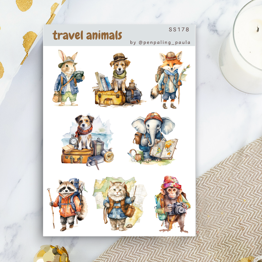 Travel Animals - Sticker Sheet – @penpaling_paula