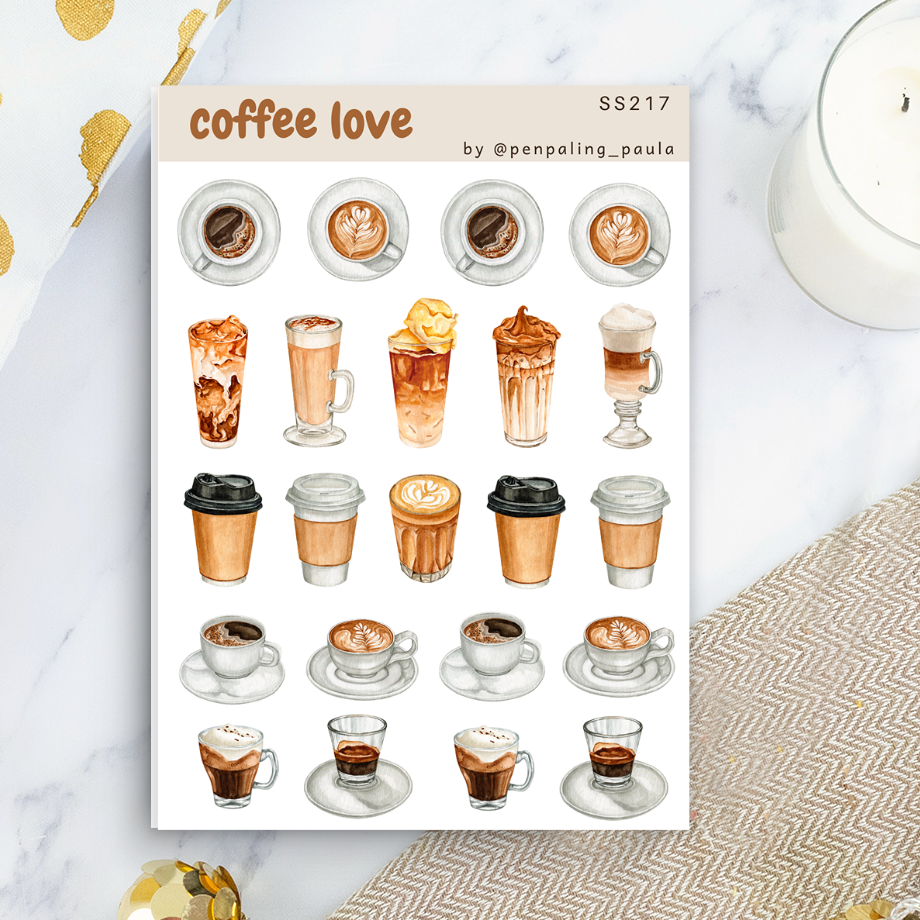 Coffee Love - Sticker Sheet – @penpaling_paula