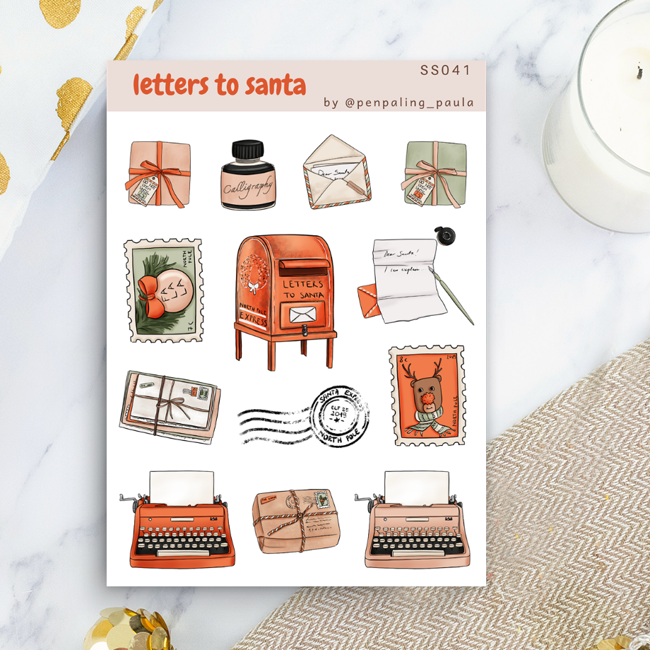 Letters to Santa - Sticker Sheet – @penpaling_paula