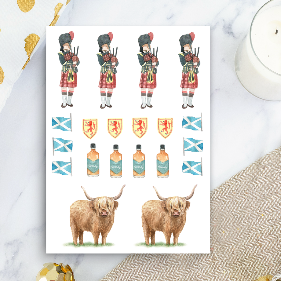 Scotland - Sticker Sheet – @penpaling_paula